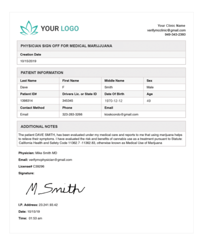 Patient Sign Off - Medical Marijuana Certification Software and ...